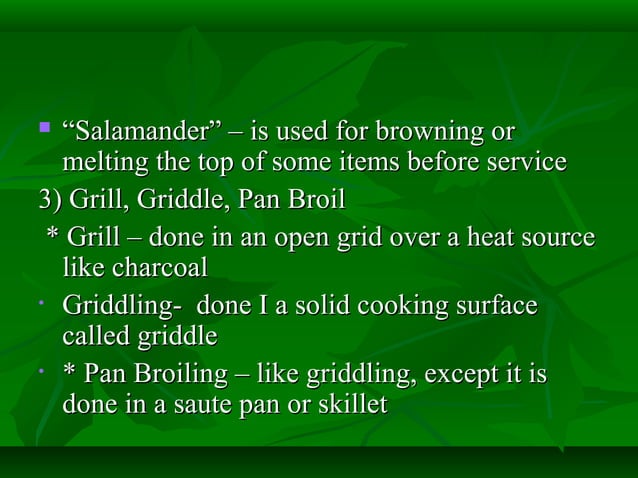 Basic cooking principles | PPT | Cooking | Food & Drink