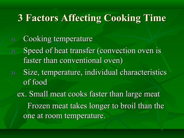 Basic cooking principles | PPT | Cooking | Food & Drink