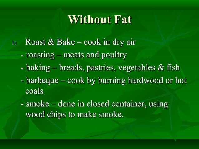 Basic cooking principles | PPT | Cooking | Food & Drink