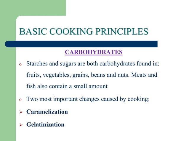 Basic cooking principles | PPT