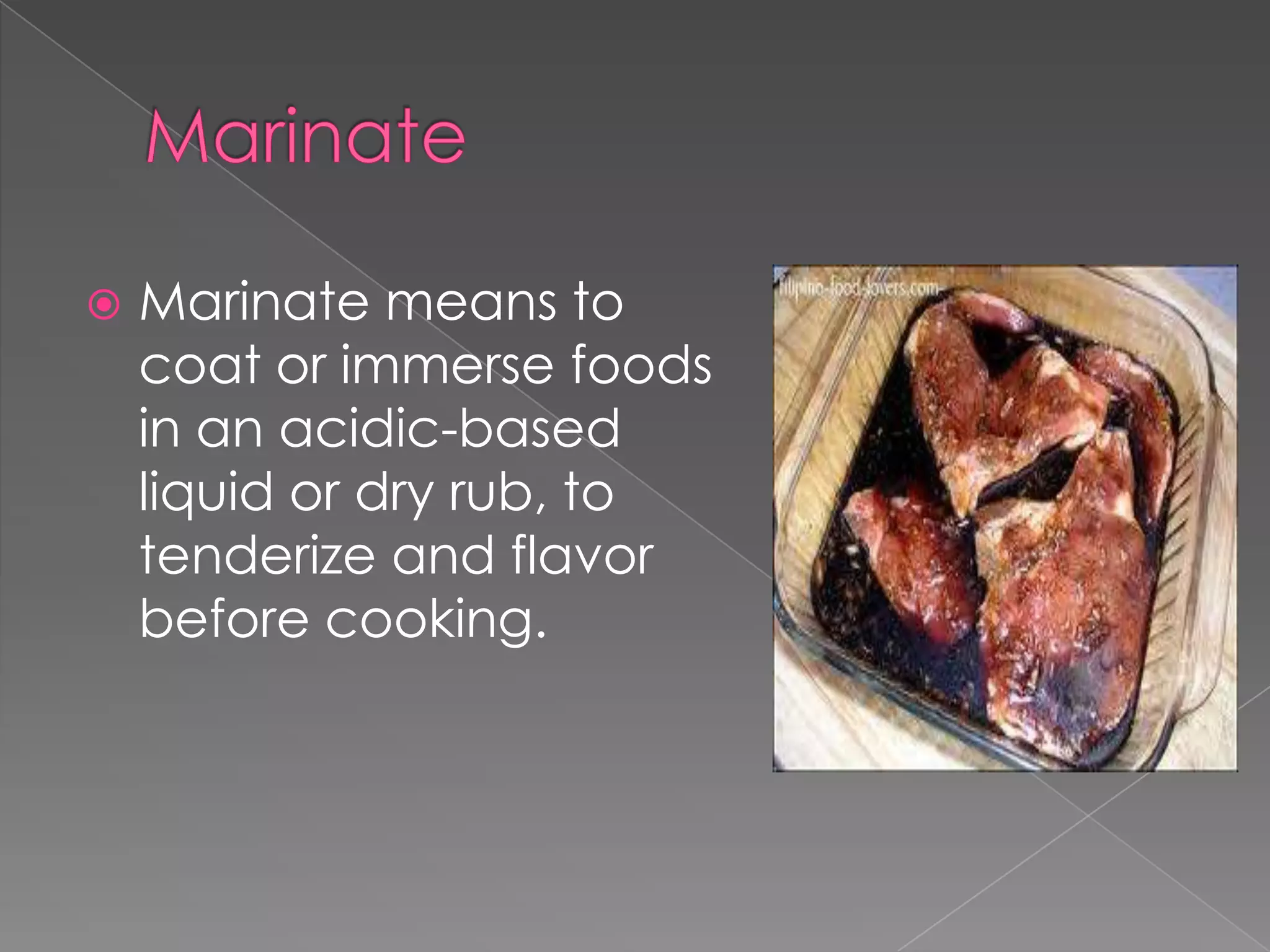 Basic cooking terms | PPTX