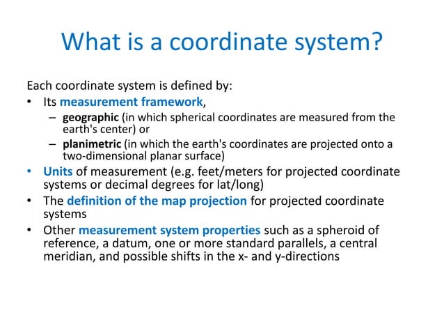 Basic coordinate system | PPTX