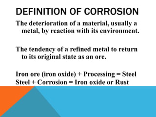 Basic Corrosion - CP Series - Eric Langelund | PPTX