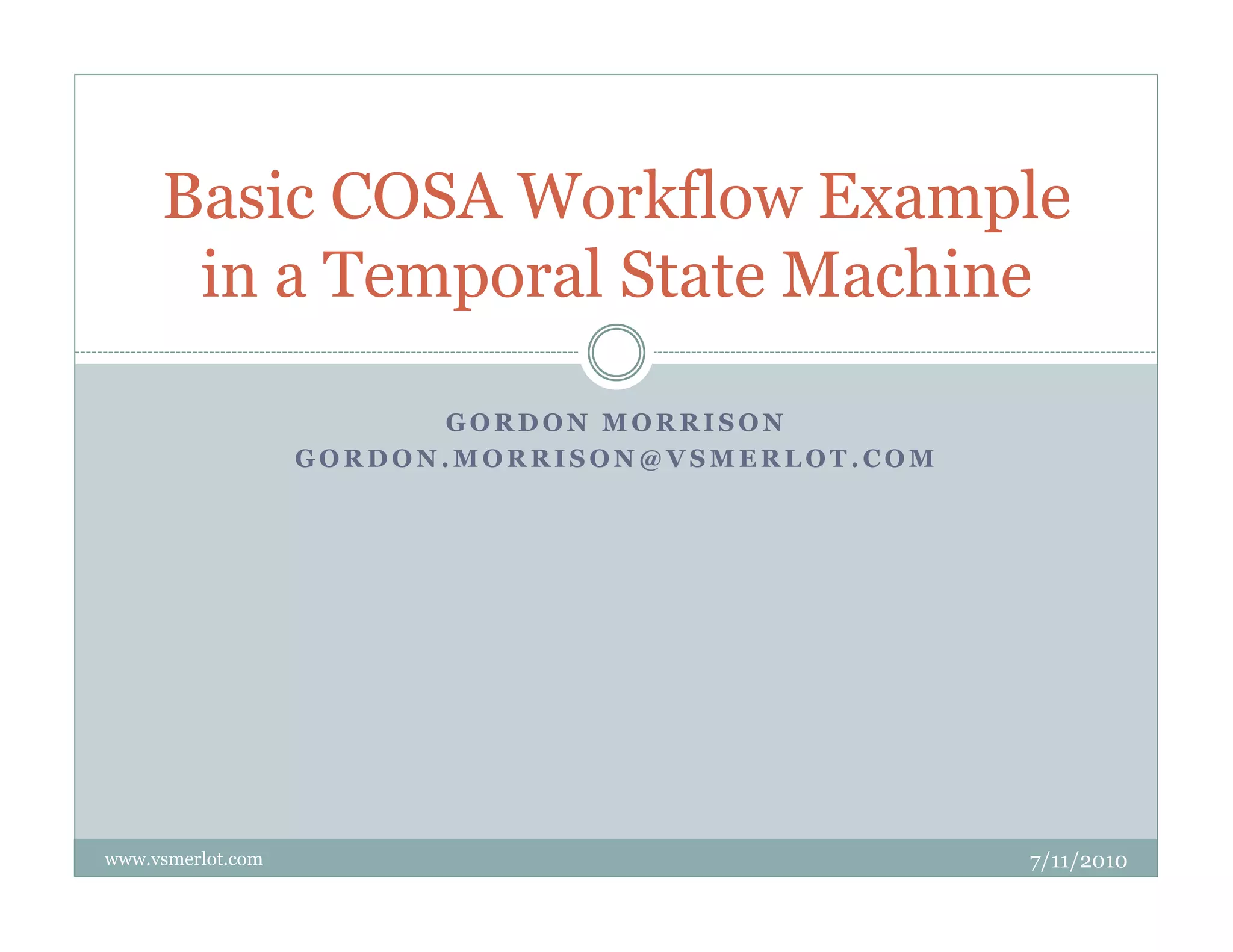 workflow in temporal state machine v1 | PPT