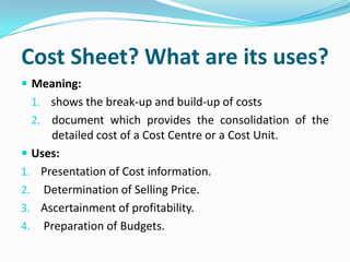 Basic cost concepts | PPTX