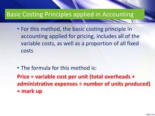 Basic costing principles | PPTX