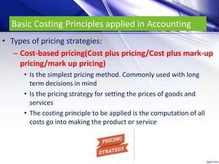 Basic costing principles | PPTX