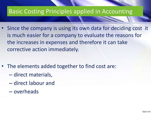 Basic costing principles | PPTX | Stocks and Bonds | Personal Investing
