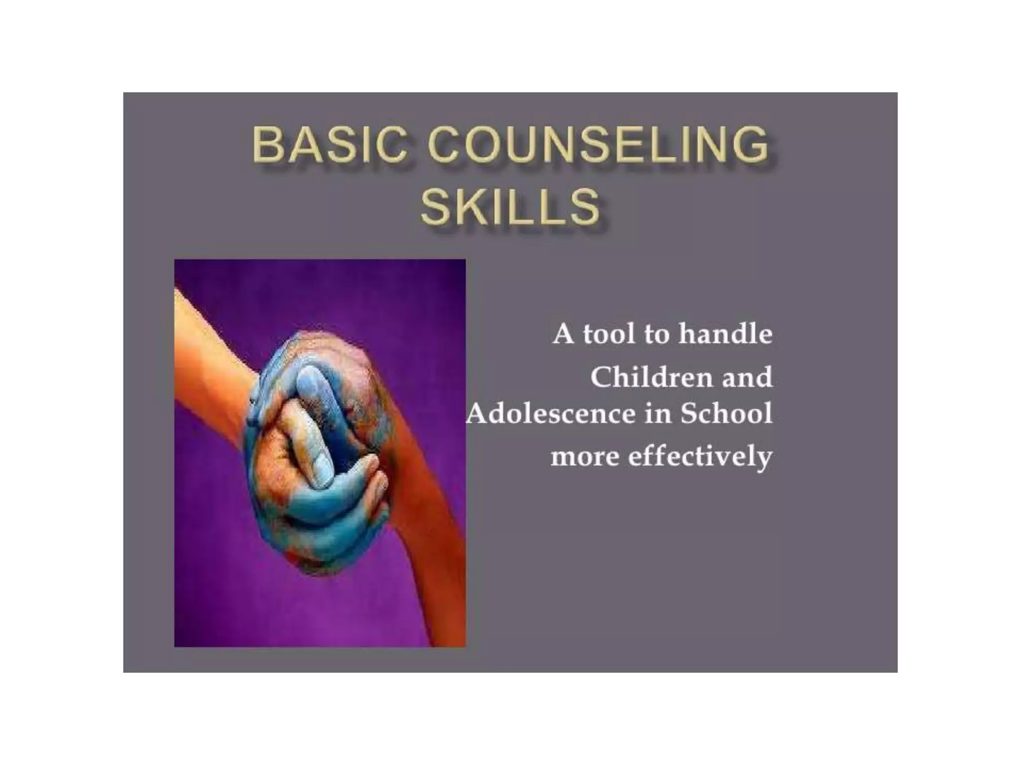Basic counselling skills | PPT