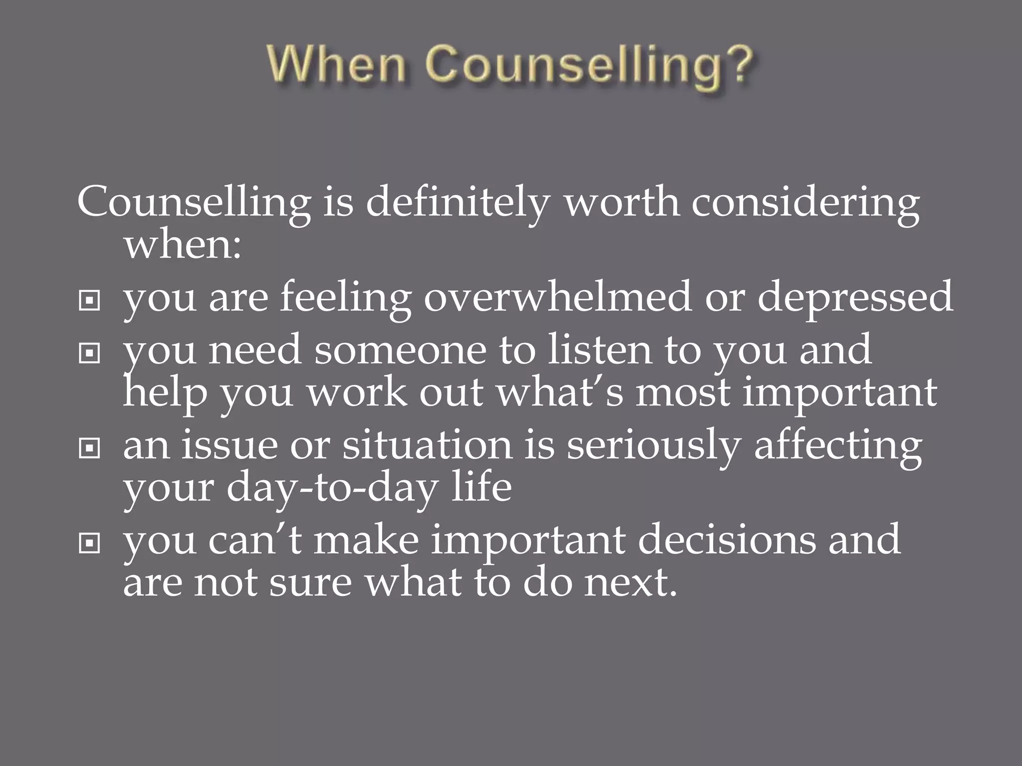 Basic counselling skills | PPTX