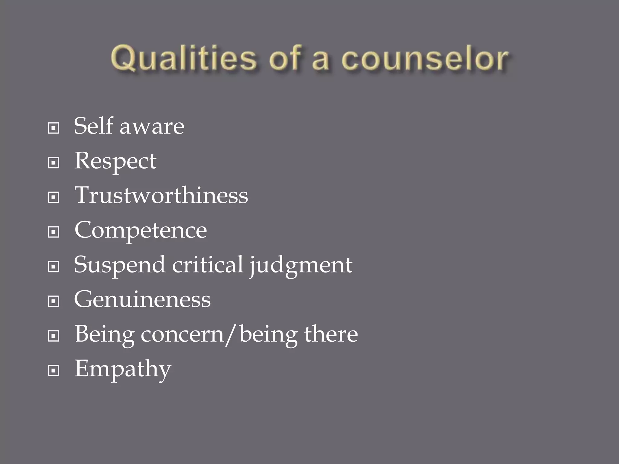 Basic counselling skills | PPTX