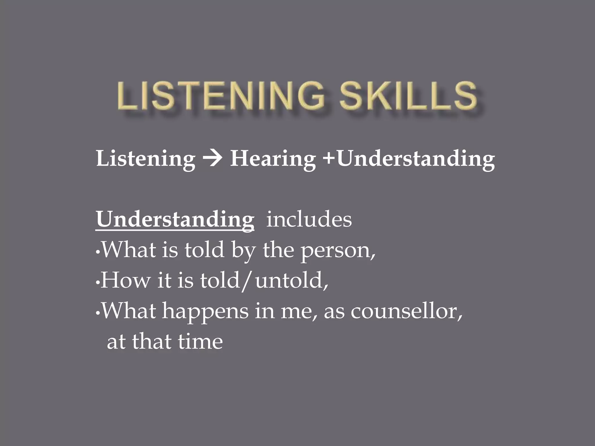 Basic counselling skills | PPTX