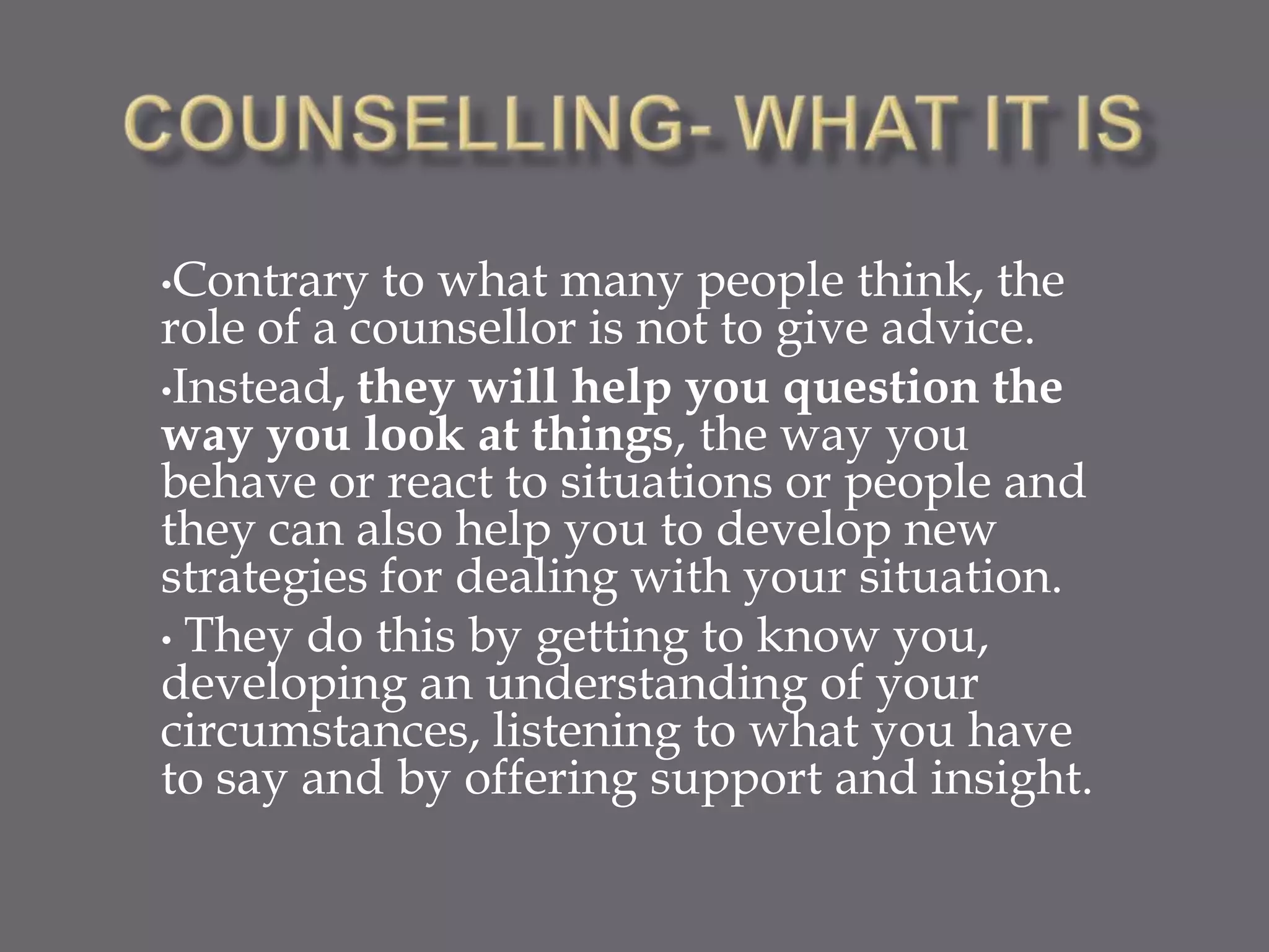 Basic counselling skills | PPTX