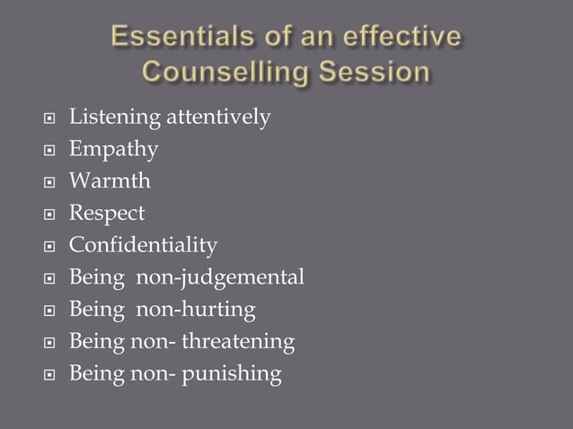 Basic counselling skills | PPTX