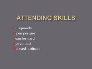 Basic counselling skills | PPTX