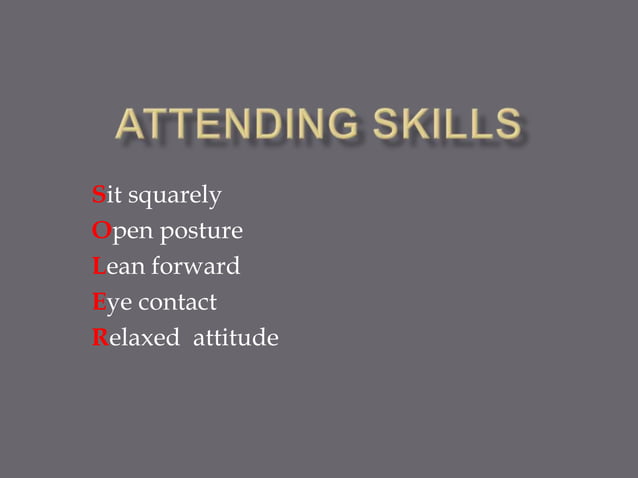 Basic counselling skills | PPTX