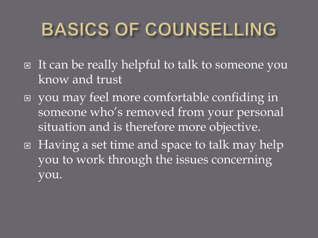 Basic counselling skills | PPTX