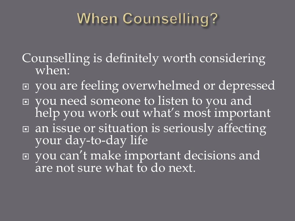 Basic Counselling Skills Basic Counselling Skills