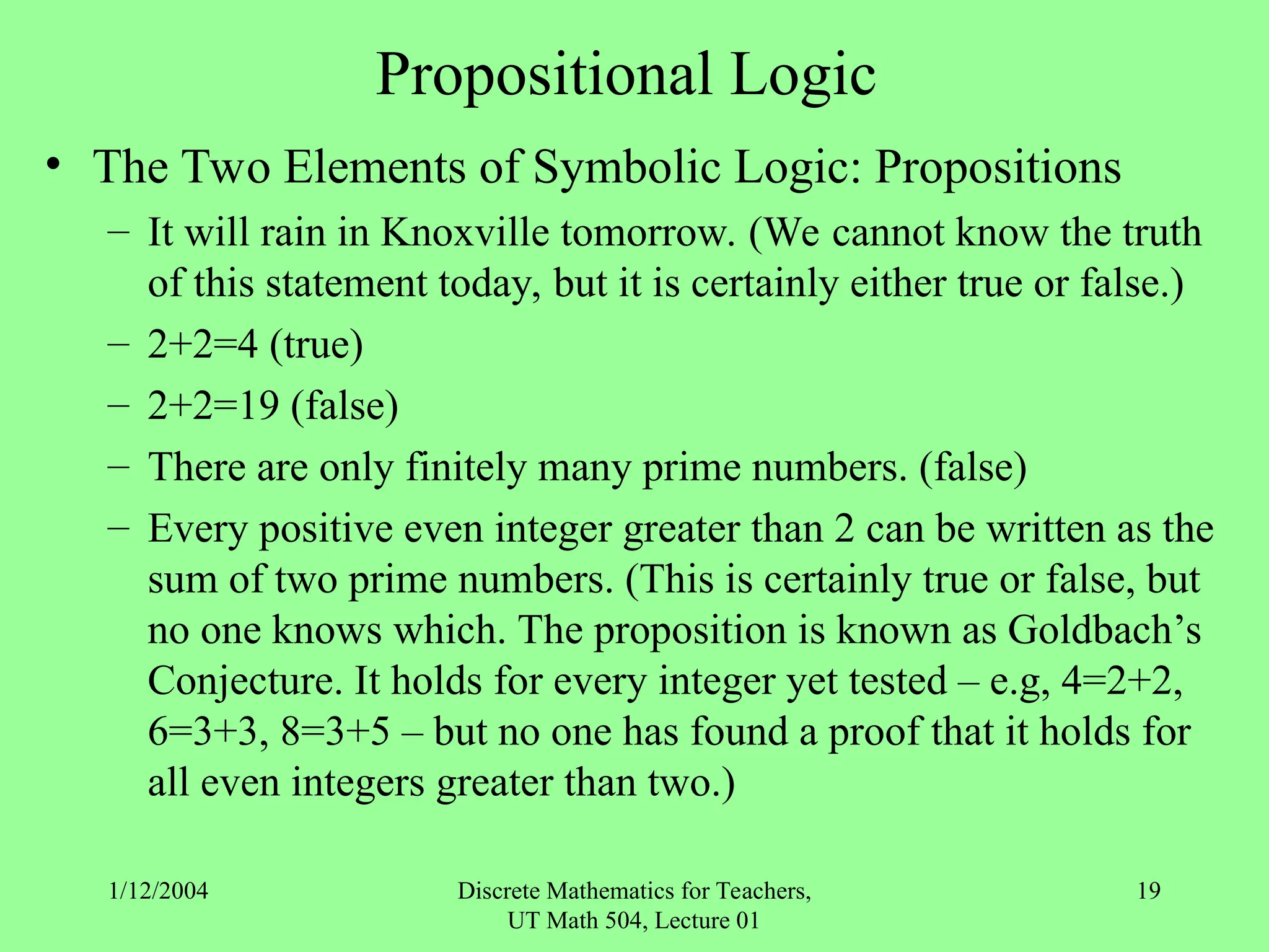Introduction to Discrete Mathematics Course | PPT