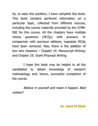 Basic Course in Biomedical Rese - Amit Shah | PDF