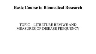 Basic Course in Biomedical Research.pptx | Search | Internet