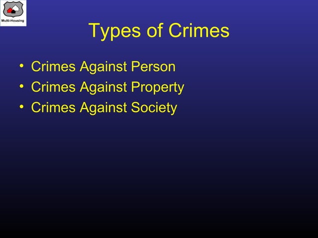 Basic crime prevention | PPT | Crime & Harmful Acts to Individuals ...
