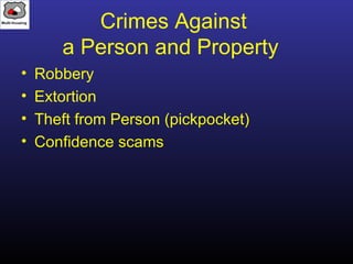 Basic crime prevention | PPT | Crime & Harmful Acts to Individuals ...