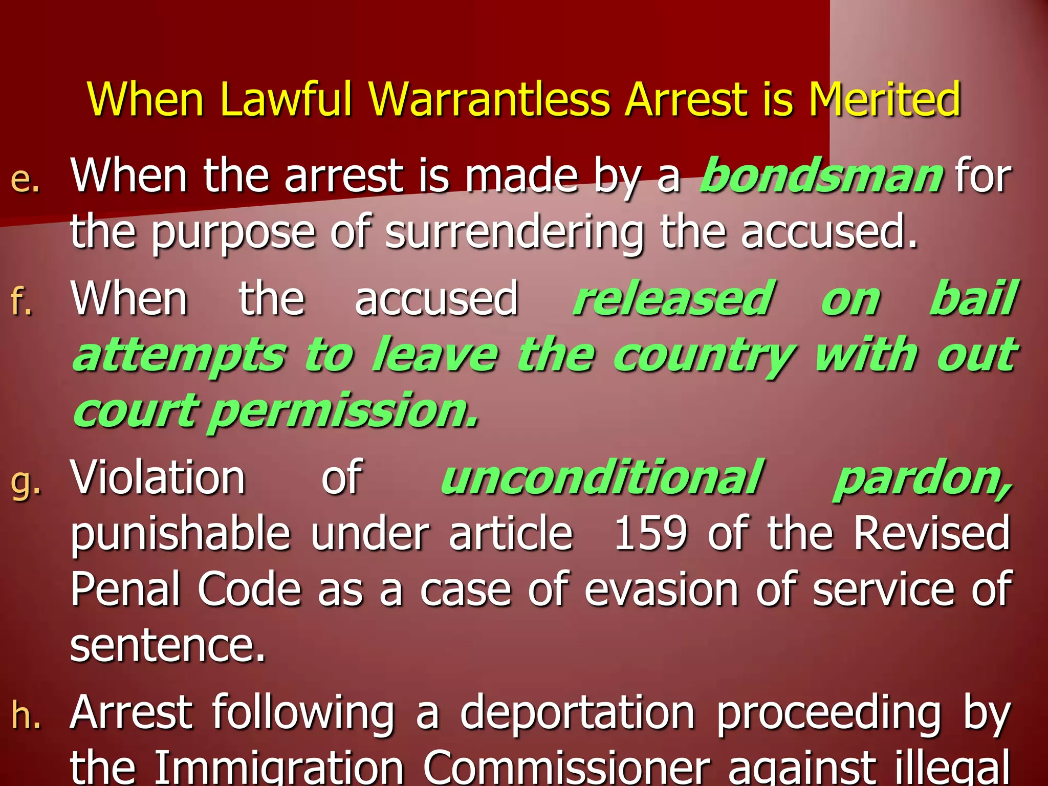 Basic criminal procedures (arrest) | PPT