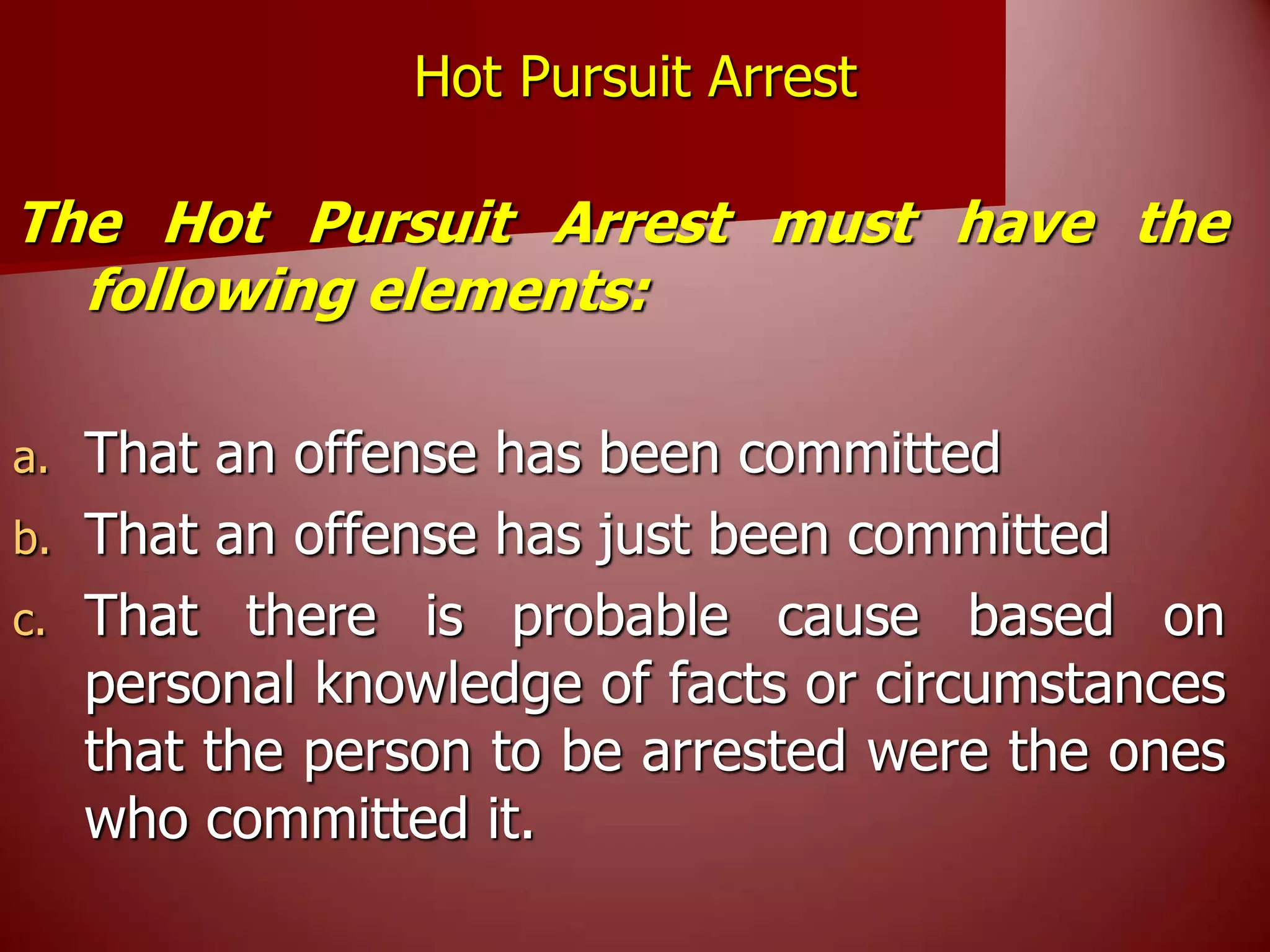 Basic criminal procedures (arrest) | PPT