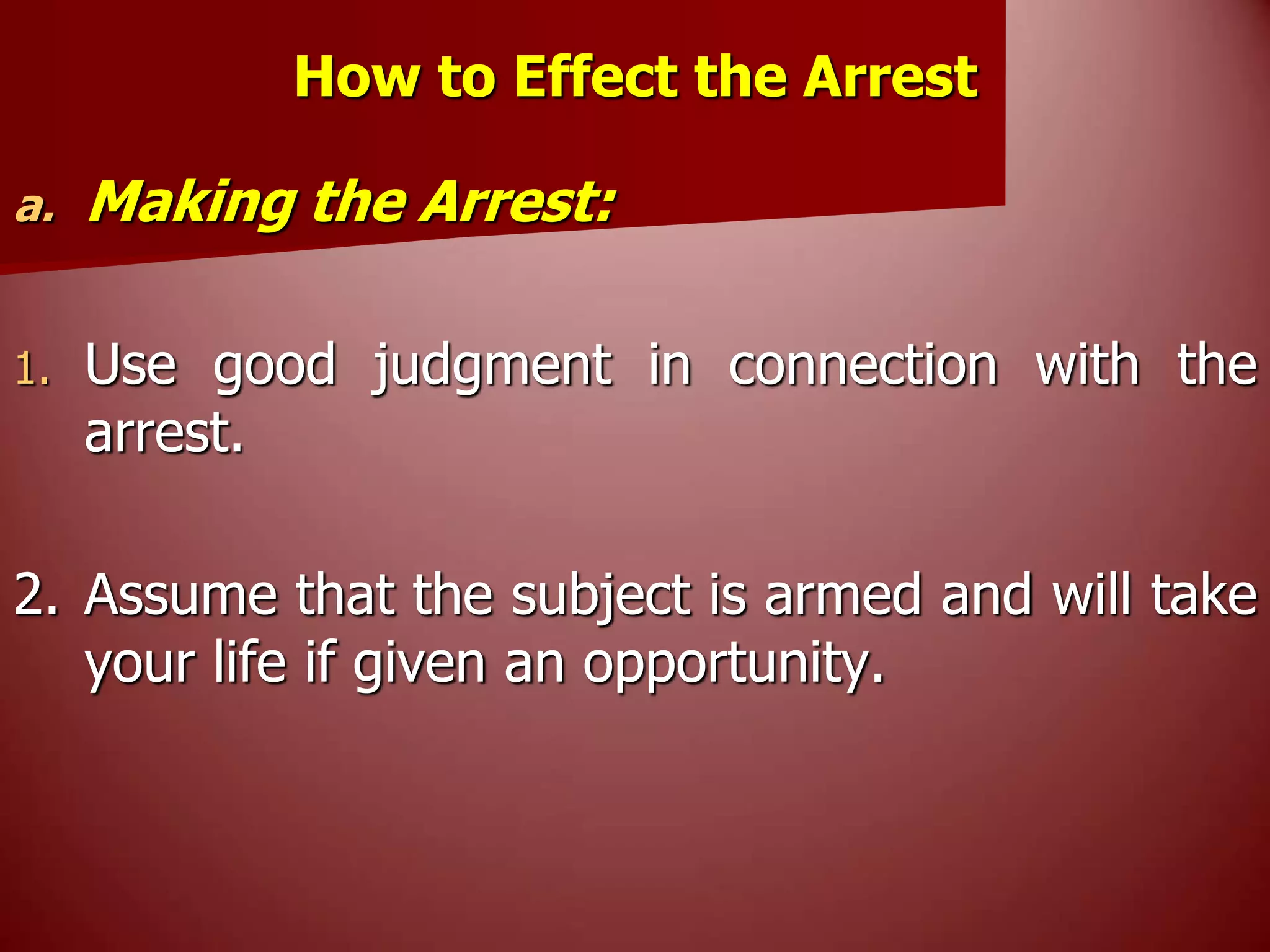 Basic criminal procedures (arrest) | PPT