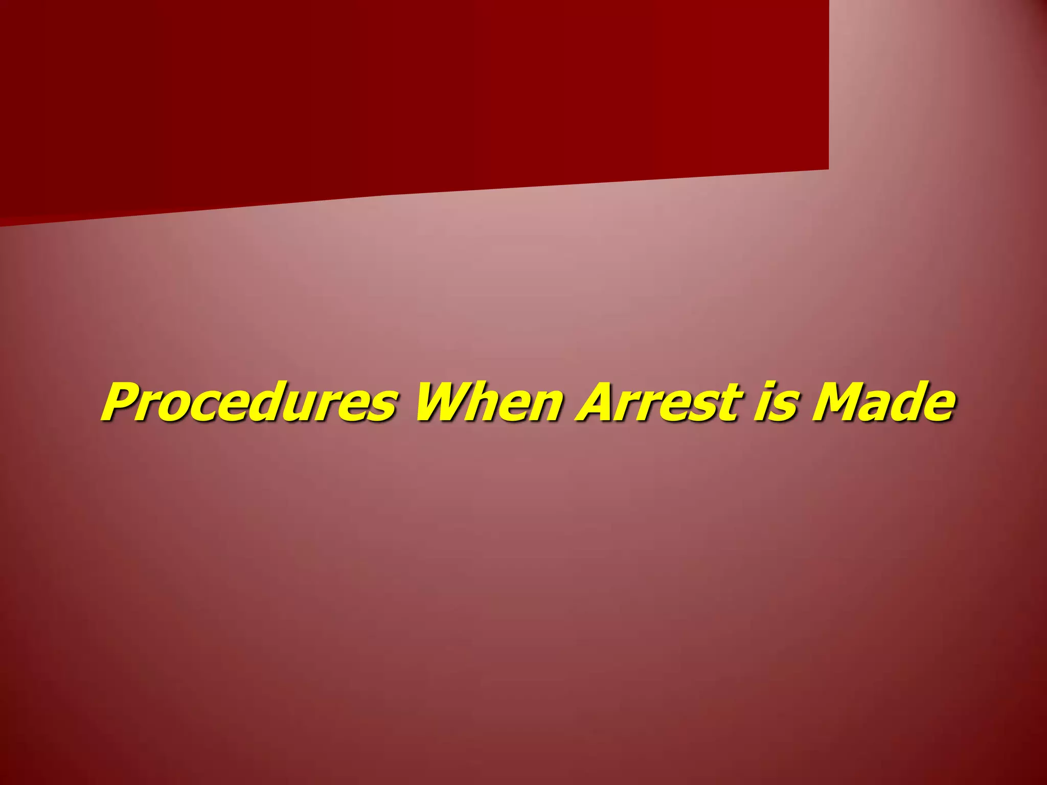 Basic criminal procedures (arrest) | PPT