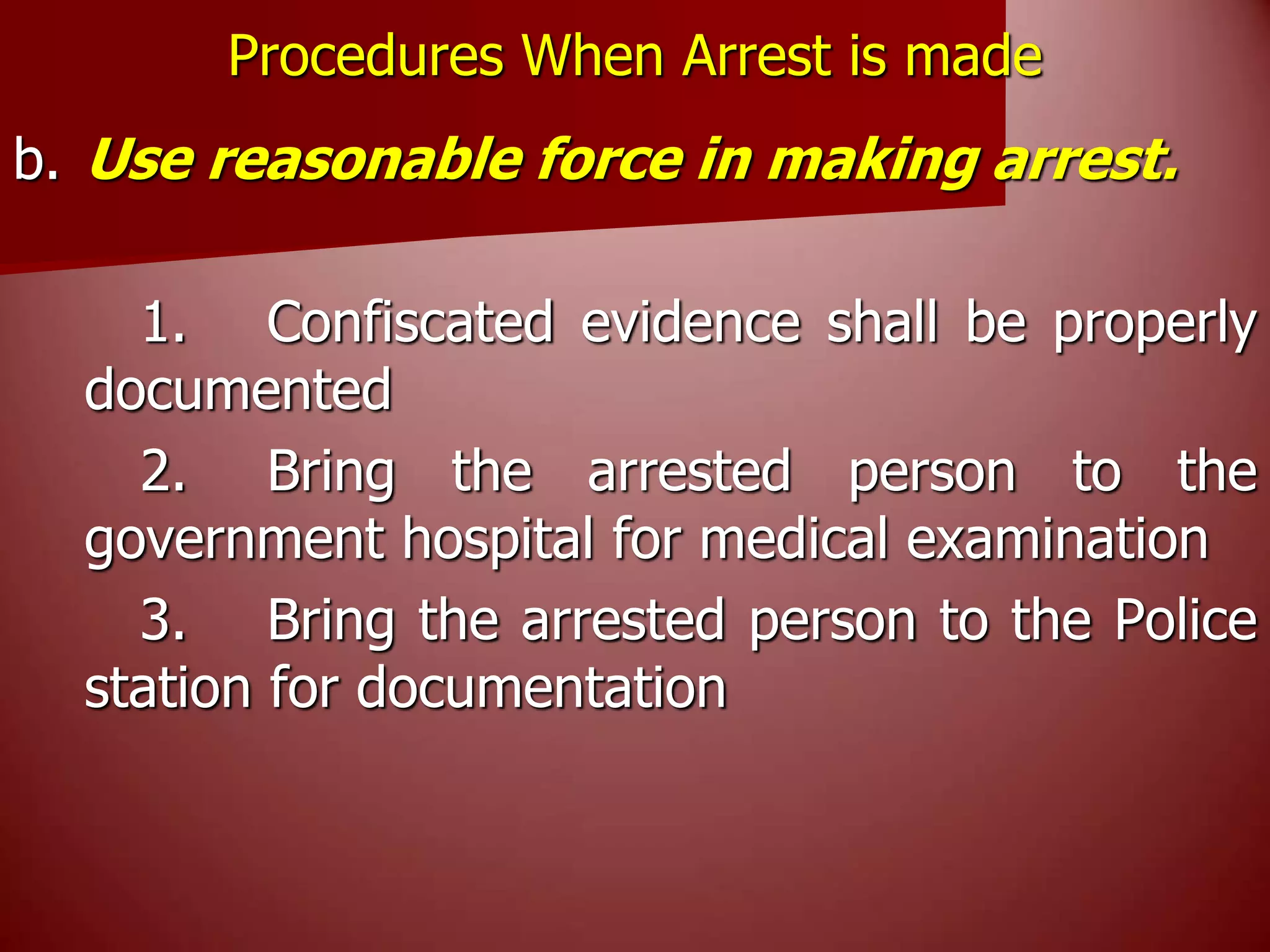 Basic criminal procedures (arrest) | PPT