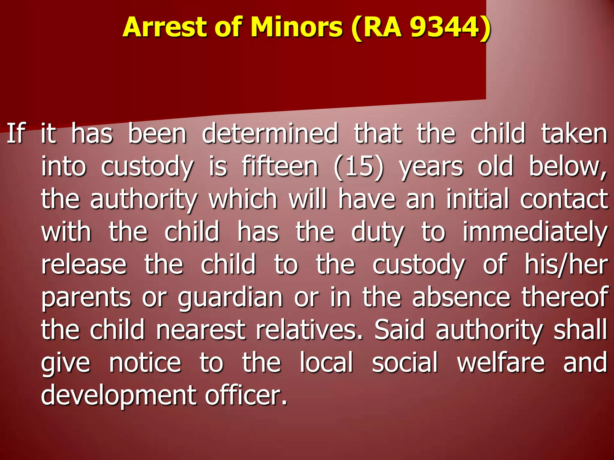 Basic criminal procedures (arrest) | PPT