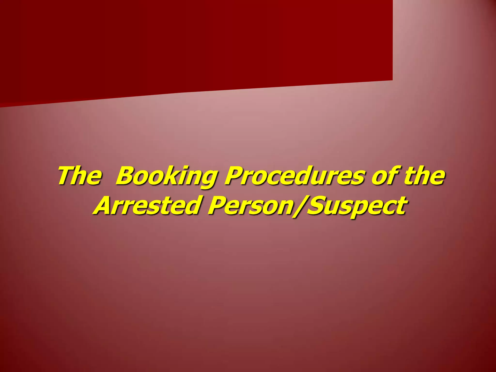 Basic criminal procedures (arrest) | PPT