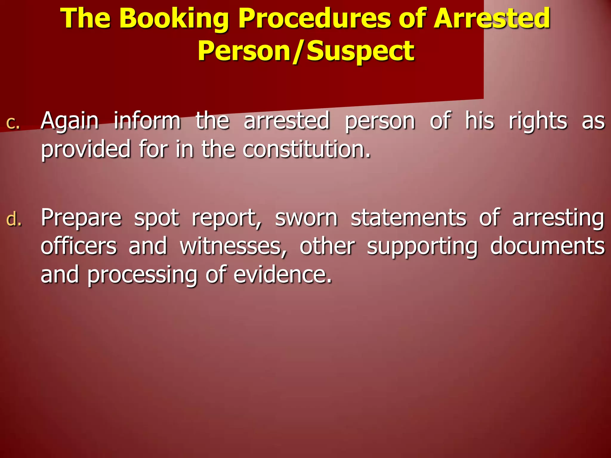Basic criminal procedures (arrest) | PPT