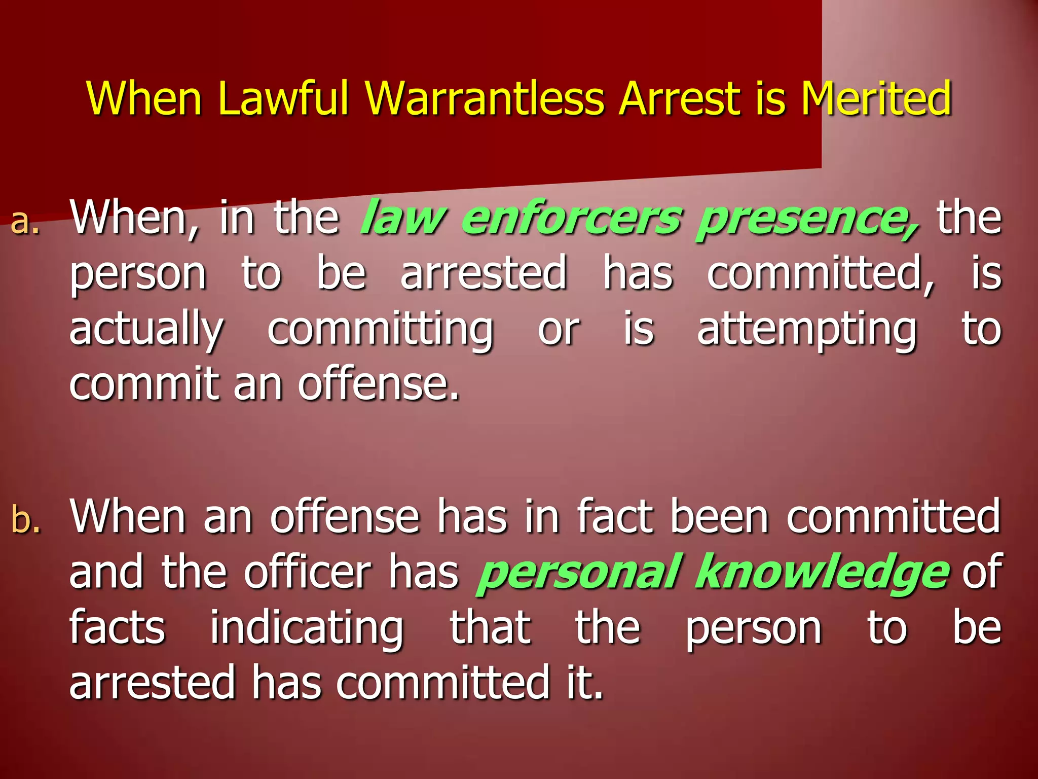 Basic criminal procedures (arrest) | PPT
