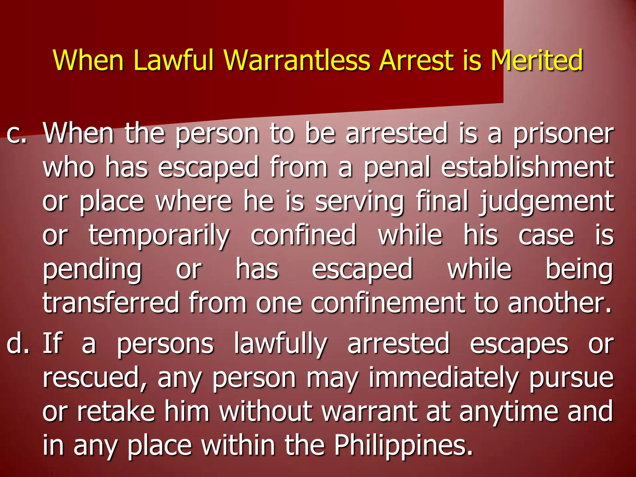 Basic criminal procedures (arrest) | PPT