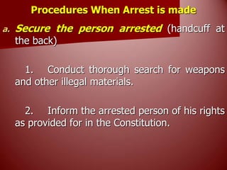 Basic criminal procedures (arrest) | PPT