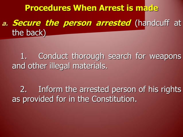 Basic criminal procedures (arrest) | PPT