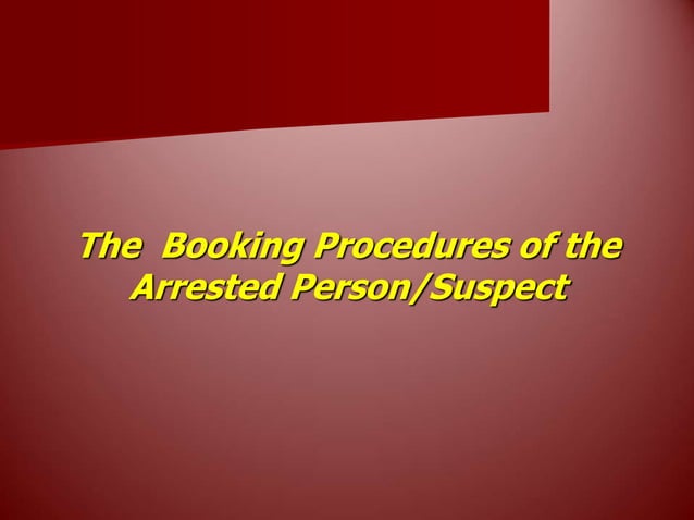 Basic criminal procedures (arrest) | PPT