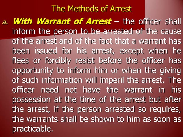 Basic criminal procedures (arrest) | PPT