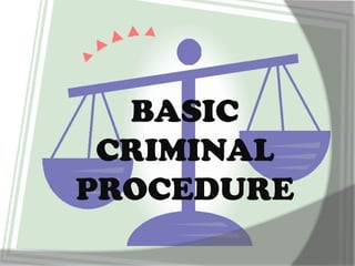 Basic crim procedure | PPTX | Law