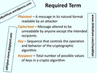Basic cryptography | PPTX