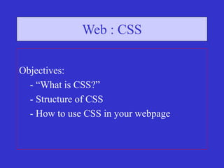 CSS - Cascading Style Sheet | PPT