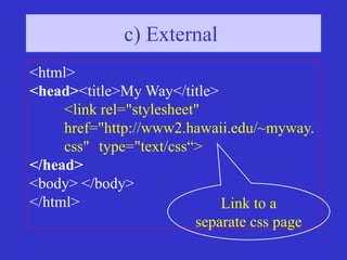 CSS - Cascading Style Sheet | PPT