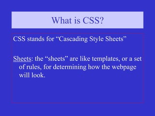 CSS - Cascading Style Sheet | PPT