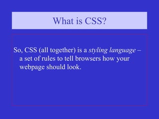 CSS - Cascading Style Sheet | PPT