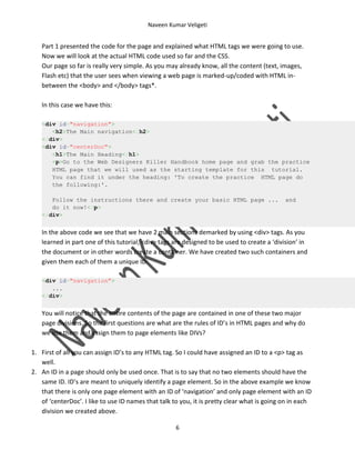 Basic CSS concepts by naveen kumar veligeti | DOCX | Web Design and ...