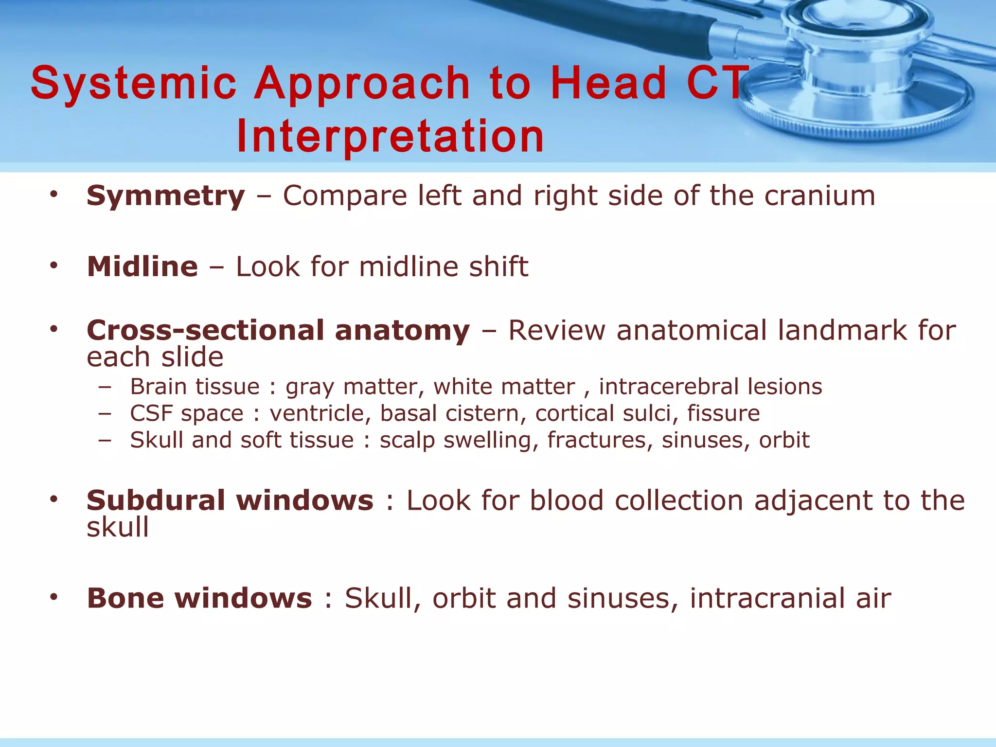 Basic ct brain and rapid CT interpretation | PPT