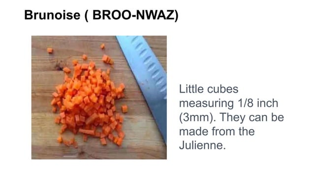 BASIC CUTS.pptx | Cooking | Food & Drink